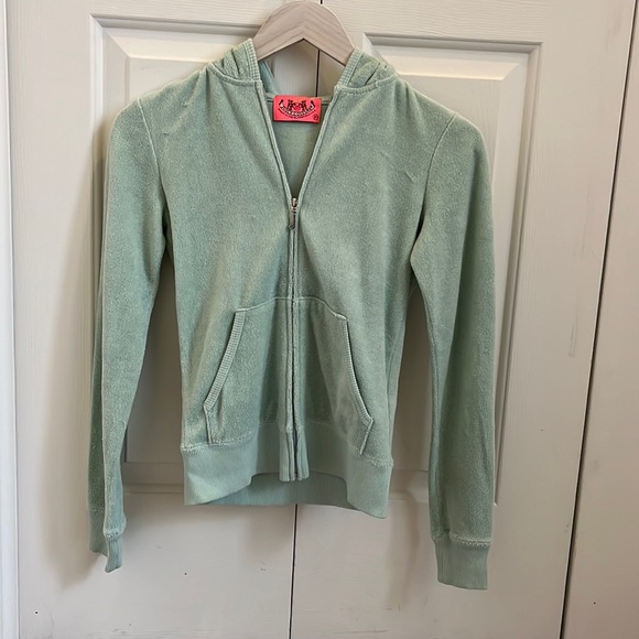 Juicy Couture | Jackets & Coats | Light Blueteal Terry Cloth Juicy ...